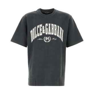 Dolce & Gabbana T-Shirt mit Grafikprint - - Tops - Herren - Grau - L