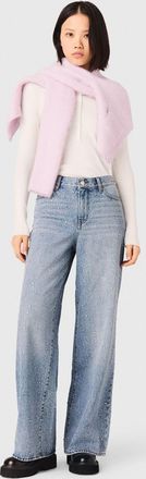 Maje Weite Jeans Mit Strass Allover - Blau - Maje