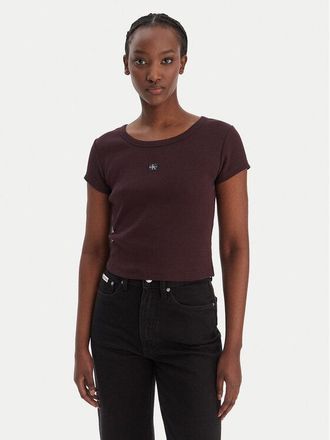 Calvin Klein Jeans T-Shirt LV047C200G Braun Slim Fit