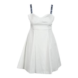 Giulia N Couture Baumwoll Elastan Kleid f&uuml;r Frauen - - Dresses - Damen - Wei&szlig; - L