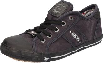 Mustang Jeans Damen Canvas Sneaker Schwarz/Dunkelgrau, Schuhgröße:EUR 38