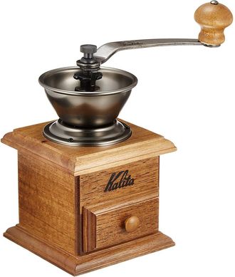 Kalita Holz Handkaffeem&uuml;hle aus Japan - verstellbares Mahlwerk - von