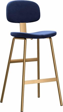 Generic Samt-Barhocker mit Goldfarbenen Metallbeinen f&uuml;r K&uuml;cheninsel, Essbereich, 65/75 cm Hoch, Stilvoller Barhocker