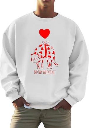 Generic 2026 - Sweat-shirt d&eacute;contract&eacute; &agrave; col rond pour homme et femme - Imprim&eacute; lettre, blanc, 3XL