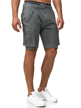 Indicode Herren Arbor Chino Cargo Shorts mit 6 Taschen | Chinoshorts Stretch Herrenshorts Lt Grey, M