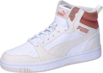 Puma Mixte Rebound v6 Sneaker, White-Frosted Ivory-Deeva Peach, 37 EU