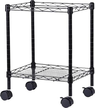 Generic Küchenwagen, kompaktes Aktenwagenregal aus Metall - 38,4 x 31,8 x 53,3 cm - vielseitiger Kücheninseltisch mit Stauraum für Homeoffice und Esszimmer