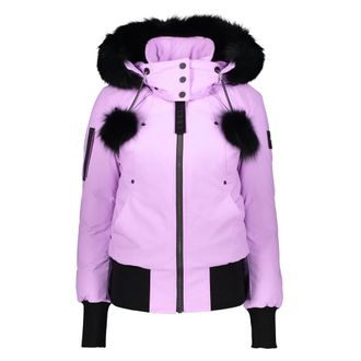 Moose Knuckles Gepolsterte Bomberjacke mit Pelzbesatz - - Jackets - Damen - Lila - XS
