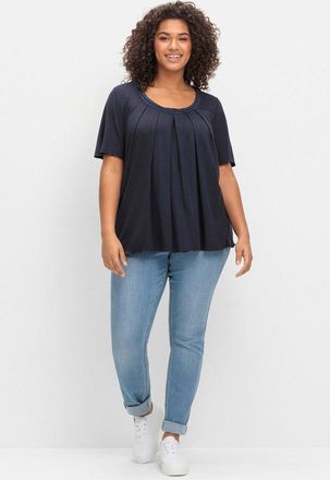 Sheego T-Shirt Shirt. in A-Linie mit dekorativer Blende