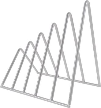 IFUNDOM UKCOCO Dekorative Buchst&uuml;tze aus Eisen Dreieckiger Buchhalter f&uuml;r B&uuml;rotisch Multifunktionaler Buchorganizer zur Dokumentenaufbewahrung Freistehendes R