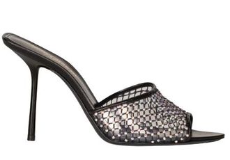 Saint Laurent Black Crystal Embellished Mules Size 40