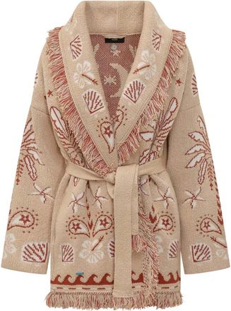Alanui Femme, Pulls, Beige, Taille: 38 FR Echoes Of The Island Cardigan
