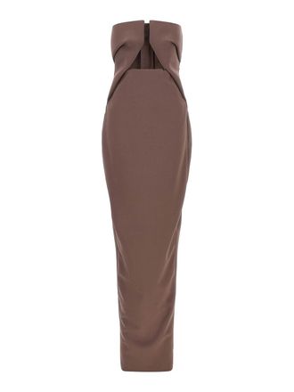 Rick Owens Knielanges Kleid - Braun