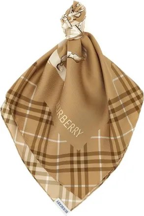 Burberry Femme, Accessoires, Beige, Taille: ONE Size Foulard en soie Watercolour EKD