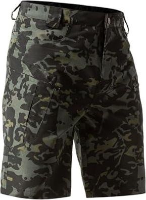 Generic Pantalon cargo pour homme, coupe ample, short de travail cargo multi-poches, sans ceinture, short dext&eacute;rieur camouflage, camouflage, 3XL