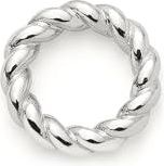 Leonardo Bague de connexion Clip & Mix Liesel - Élément intermédiaire en acier inoxydable argenté - Aspect cordon fin - Connexion de pièces à clip & Mix - Bijo