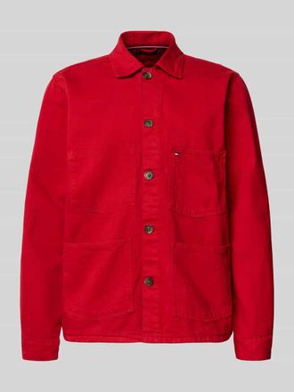 Tommy Hilfiger Regular Fit Hemdjacke aus reiner Baumwolle