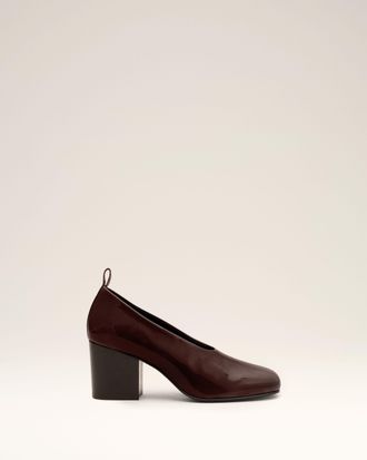 Ami Ami Paris - Escarpins marrons en cuir de veau Marron Chocolat - Taille : 36 - pour Femme