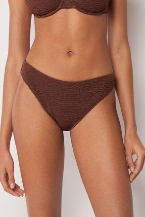 Calzedonia Bikinihose Crinkle Waves Braun