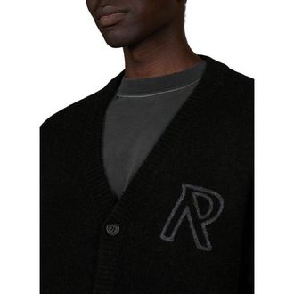 Represent Cardigan uni &agrave; col en laine m&eacute;lang&eacute;e