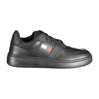 Tommy Hilfiger Sportliche Schwarze Schn&uuml;rschuhe mit Kontrastdetails - - Shoes - Damen - Schwarzk - 41 EU
