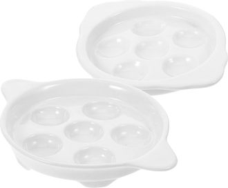 BESPORTBLE 2 St&uuml;ck Keramik Escargot Backform mit Griffen Schneckenschale Meeresfr&uuml;chte Ofenform f&uuml;r Zuhause Restaurant Vielseitig Bird Egg Design