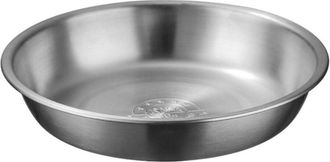 Lurrose Edelstahl Schüssel Flache Felge Flache Basis Mischen Schüssel Breiten Metall Prep Schalen Obst Portion Schüssel Suppe Schüssel für Snacks Getreide Küc