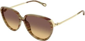 Chlo&eacute; CH0406S Gradient Lens Sunglasses - Brown