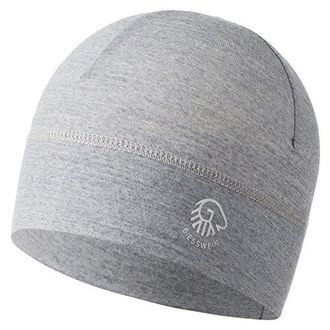 Giesswein Bonnet Gamsstein Gris One Size - Casquette de sous-v&ecirc;tement en 100% Laine m&eacute;rinos, Sports Beanie de v&eacute;lo pour Hommes et Femmes, Compatible avec Les Ca