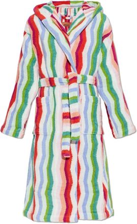 Missoni Femme, V&ecirc;tements de nuit et de d&eacute;tente, Multicolore, Taille: 42 FR Peignoir &agrave; Capuche Motif Rayures