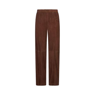Fabiana Filippi Wildleder-Hose mit geradem Bein - - Trousers - Damen - Braun - 2XS