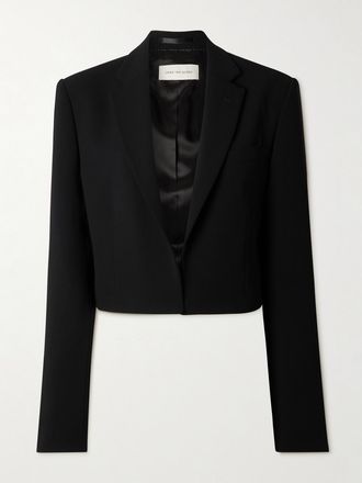 Dries Van Noten Verkürzter Blazer Aus Crêpe - Schwarz