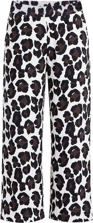 STUDIO UNTOLD Schlupfhose Hose Wide Legs Musselin Leo