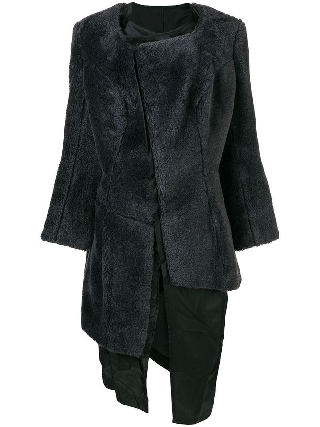 Comme Des Gar&ccedil;ons manteau en fourrure artificielle - Gris