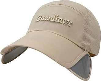 Generic Casquette pour homme - Maille olive - S&eacute;chage rapide - R&eacute;glable - Respirante - Pour le sport et lext&eacute;rieur - Protection solaire r&eacute;glable - Casquette d