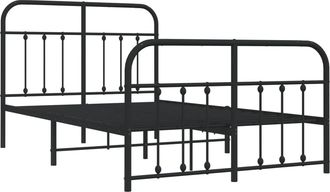 Generic Bettgestell mit Kopfteil aus Metall, Kopfteil f&uuml;r Doppelbett, R&uuml;ckenlehne f&uuml;r Bett, (schwarz, 120 x 190 cm) (120 x 200 cm)