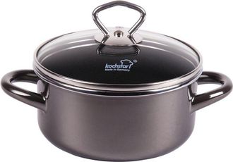 axentia Bratentopf Primus, Allherdgeschirr f&uuml;r Elektro-, Gas-, Glaskeramik- und Induktions-Kochfelder, mit Glasdeckel, 1.40 Liter, 16 cm Durchmesser