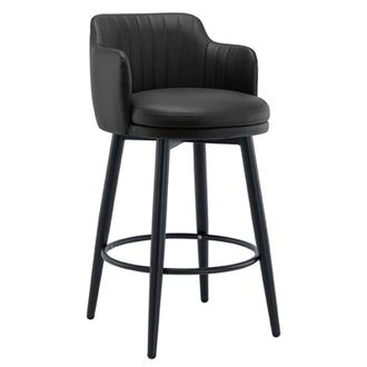 Generic Drehbare Barhocker in Tresenh&ouml;he, Bequeme Barhocker aus PU-Leder, gro&szlig;e Sitzfl&auml;chen, multifunktionale Fr&uuml;hst&uuml;cks- und Esszimmerst&uuml;hle f&uuml;r Zuhause, Kne