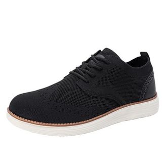 Generic Baskets d&eacute;contract&eacute;es pour homme - En maille - Chaussures de marche l&eacute;g&egrave;res et souples &agrave; lacets - Chaussures habill&eacute;es, Noir, 0 UK Wide
