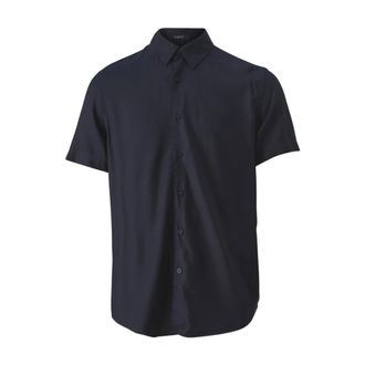 Guess Homme, Tops, Bleu, Taille: S Chemise Slim à Manches Courtes - Bleu