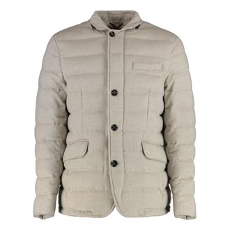 Moorer Blazer en m&eacute;lange laine-cachemire avec rembourrage - Homme - Vestes - Gris - Taille: L