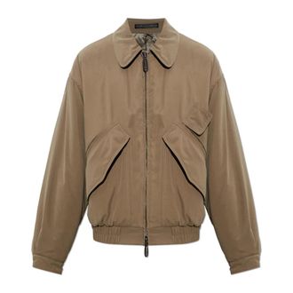 Giorgio Armani Isolierte Jacke mit Kragen - - Jackets - Herren - Braun - M