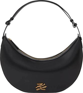 Karl Lagerfeld Hobo Bags - K/AUTOGRAPH OVERSIZED MOON Schultertasche - Gr. unisize - in Schwarz - f&uuml;r Damen