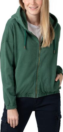 Timezone Damen Zip Hoody Kapuzenpullover, Fairy Forest Green, XL