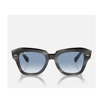 Ray-Ban unisex, Accessoires, Gris, Taille: 49 MM Lunettes de Soleil Style Carré State Street Rb2186