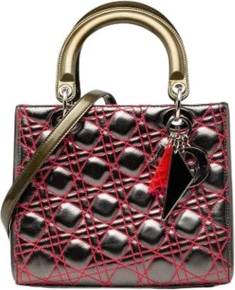Dior Sac &agrave; main Lady Pre-owned - Femme - Pre-owned - Gris - Taille: ONE Size