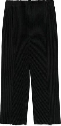 Issey Miyake Homme, Pantalons, Noir, Taille: M Pleated Wide Pantalons