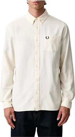 Fred Perry Chemise Oxford &agrave; liser&eacute; dissimul&eacute; - Homme - Chemises - Beige - Taille: XL
