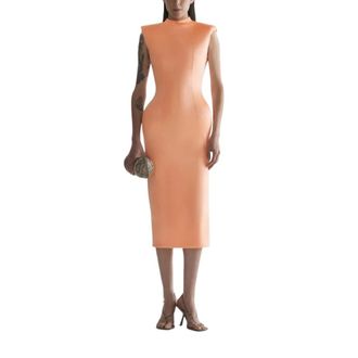 MUGLER Damen, Kleider, Beige, MGr&ouml;&szlig;e