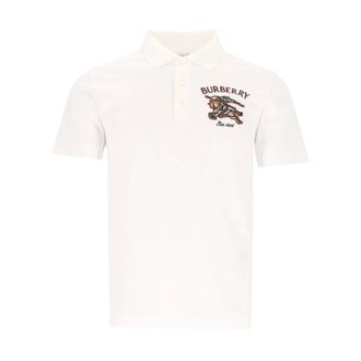 Burberry Polo en coton piqu&eacute; - Homme - Tops - Blanc - Taille: XL